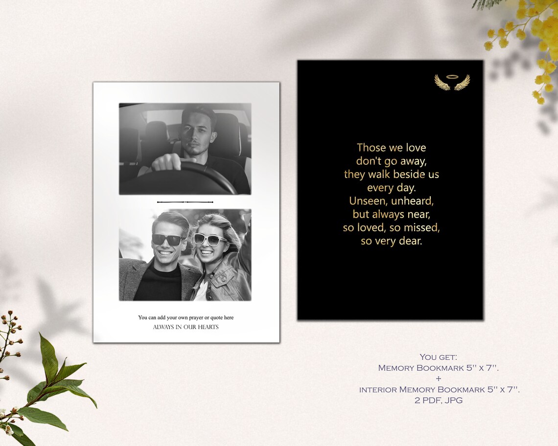In loving memory Funeral program template for young man and | Etsy