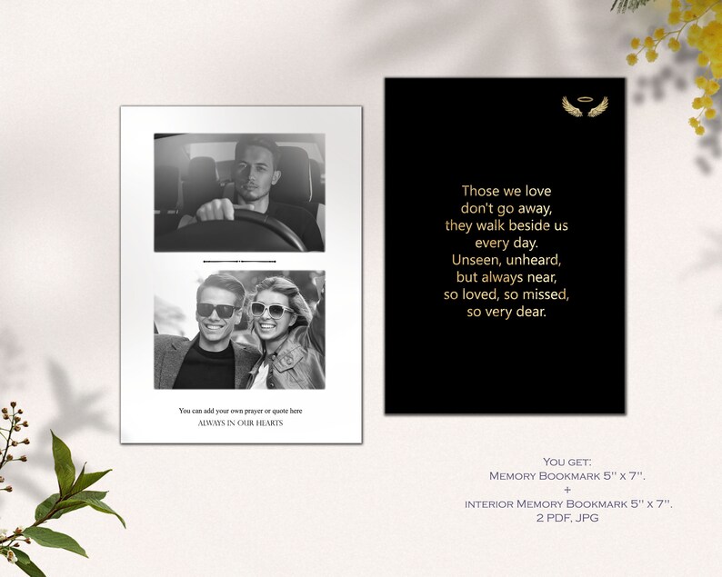 In Loving Memory Funeral Program Template for Young Man and - Etsy