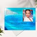 Blue Funeral Program Template for Men Women in Loving Memory Memorial ...