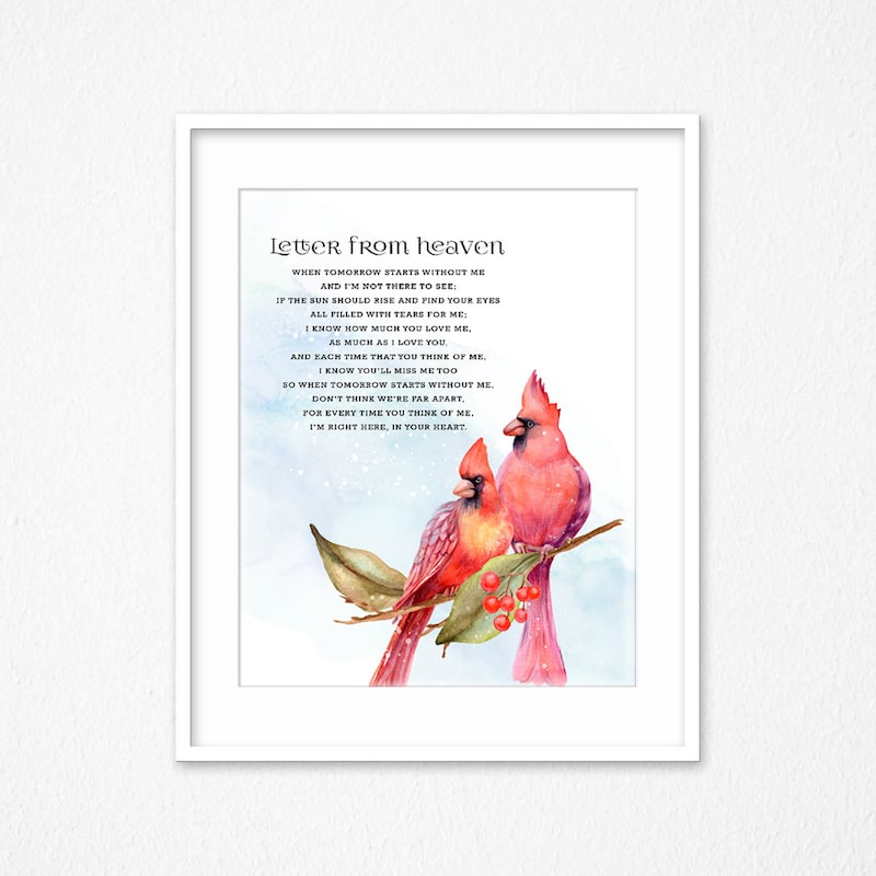 Cardinal Poem - Etsy