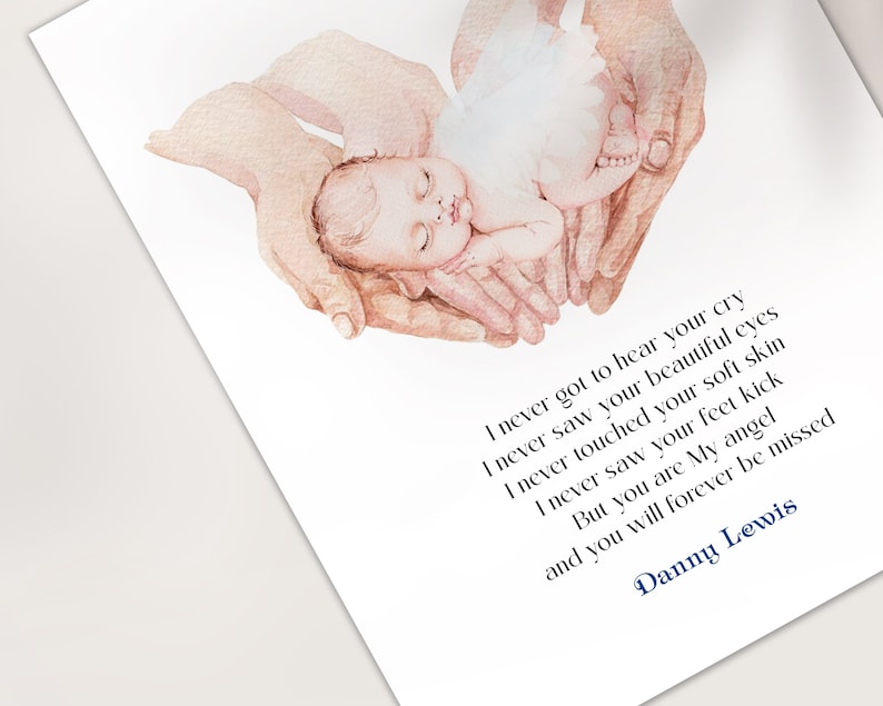 Poem for Stillborn Baby, Baby Loss, I Never Got to Hear Your Cry, Angel ...