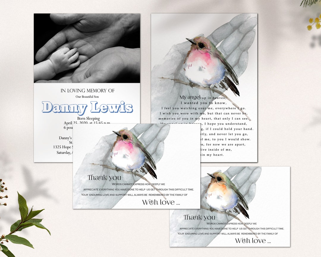 Funeral Service Program Template for Baby or Child, in Loving Memory ...