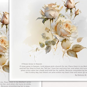 If Roses Grow in Heaven | Poem for Mother | Roses for Mother | Memory ...
