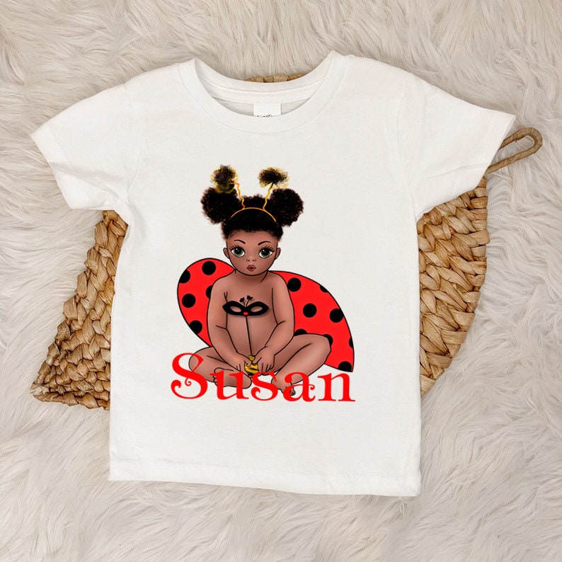 Afro Baby Girl Png Clipart Ladybug Antennae Masquerade | Etsy