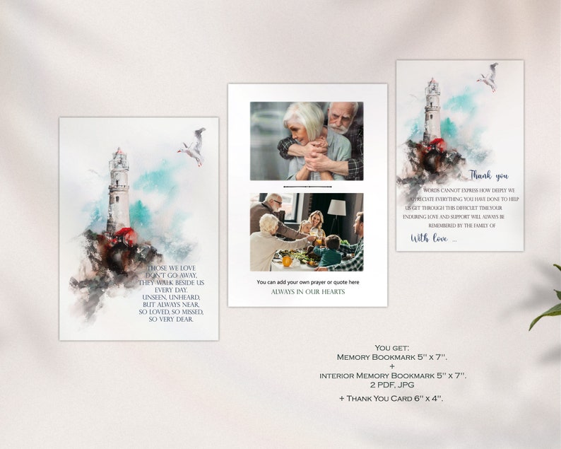 Ocean Funeral Program Template for Men Sea Editable Funeral - Etsy