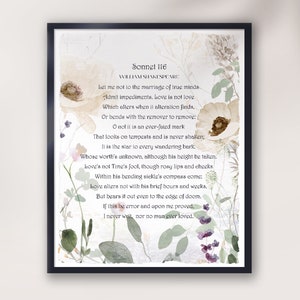 Sonnet 116 Let Me Not to the Marriage of True Minds William Shakespeare ...