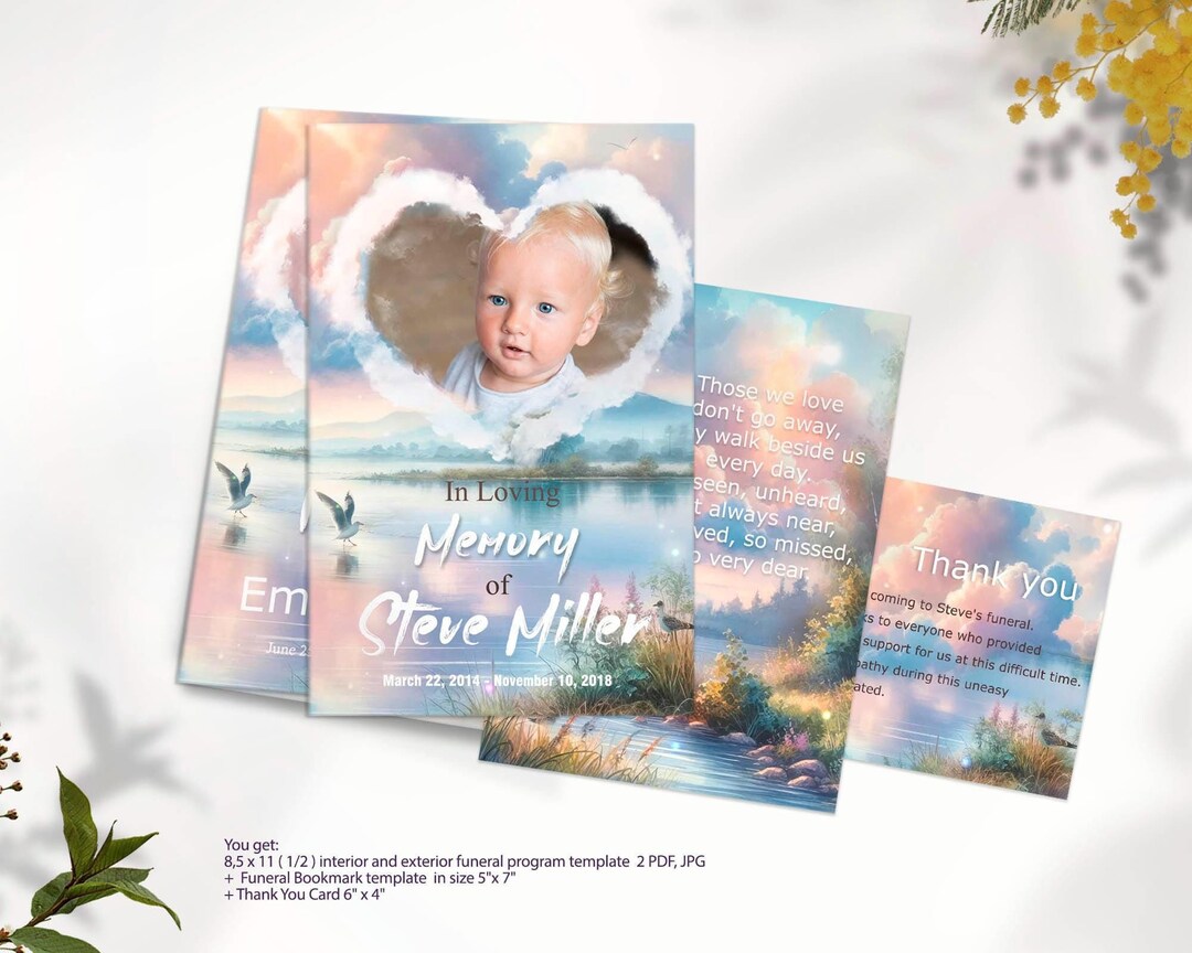 Baby Memorial Service | Child Memorial Service | Funeral Program ...