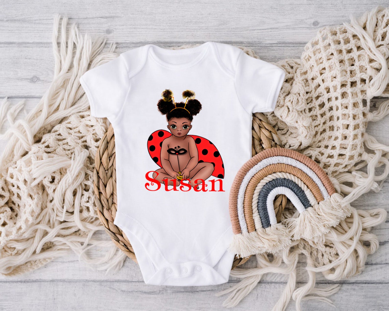 Afro Baby Girl Png Clipart Ladybug Antennae Masquerade - Etsy
