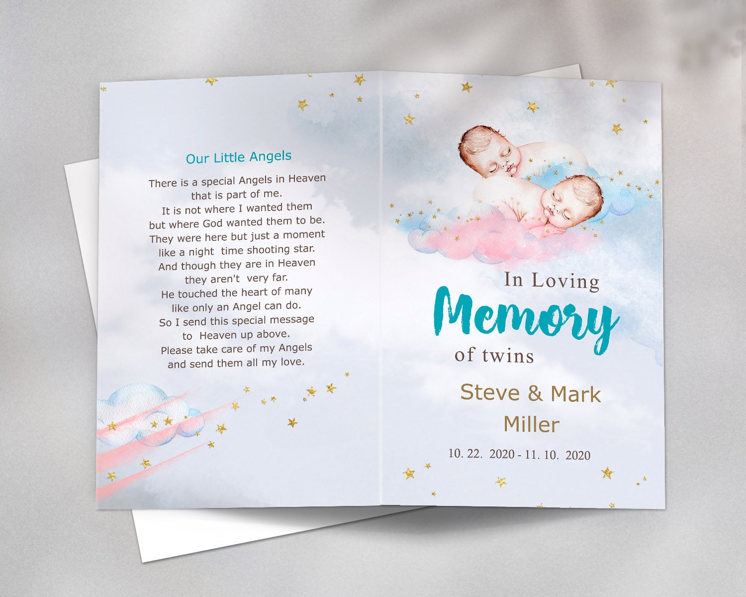 Stillborn Baby Twins Memorial Stillbirth Twins Babies Twins | Etsy