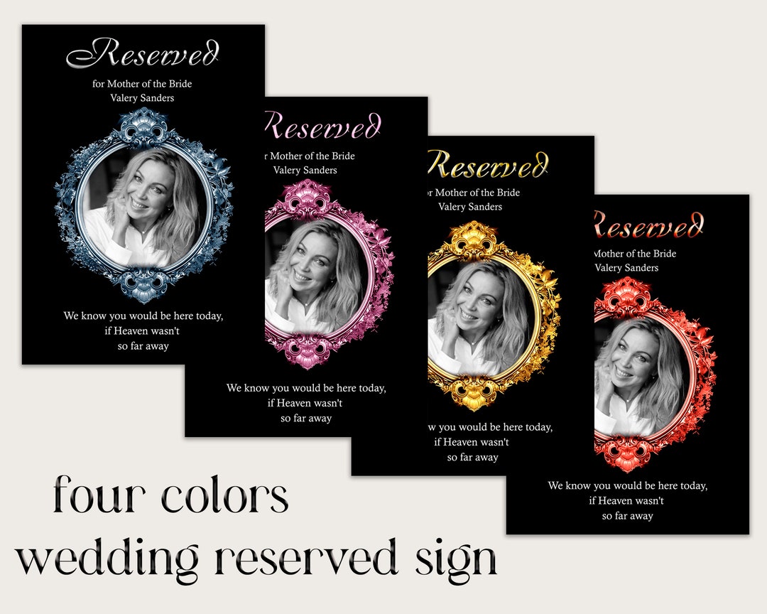 Father of the Bride Memorial Sign for Wedding, Wedding Color Palette ...