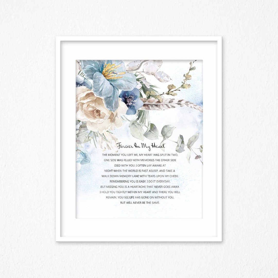 Poem the Moment You Left Me, My Heart Was Split in Two, Forever in My ...