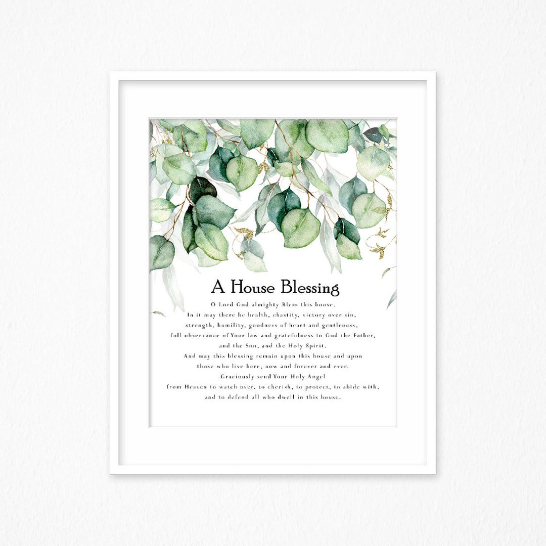 House Blessing Prayer Print, Prayer for New House, Bible Verse Picture ...