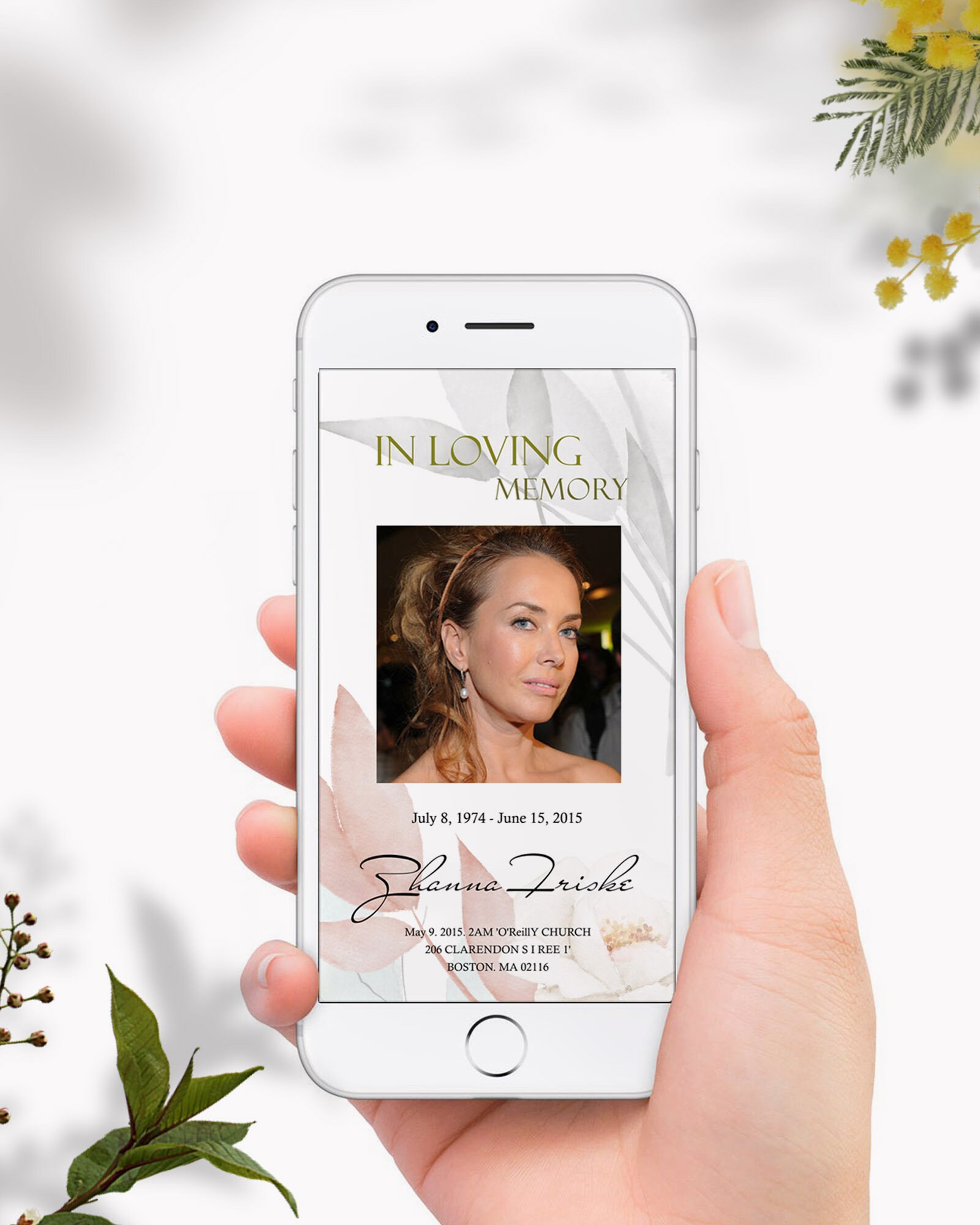 Digital Funeral Program Template for Women Delicate Flowers - Etsy