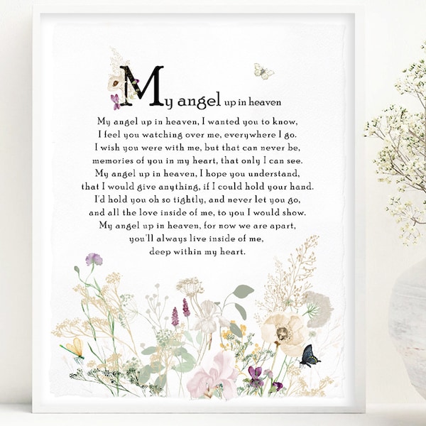 Angel in Heaven Memorial Poem - Etsy
