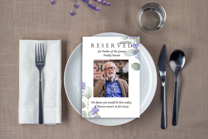 Reserved Memory Sign Father of the Bridewedding Memorial - Etsy