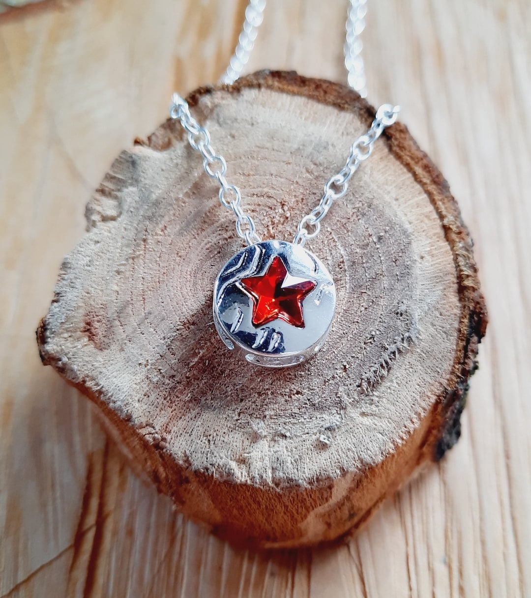 Winter Soldier Necklace, Bucky Barnes Star Symbol Necklace, Avengers ...
