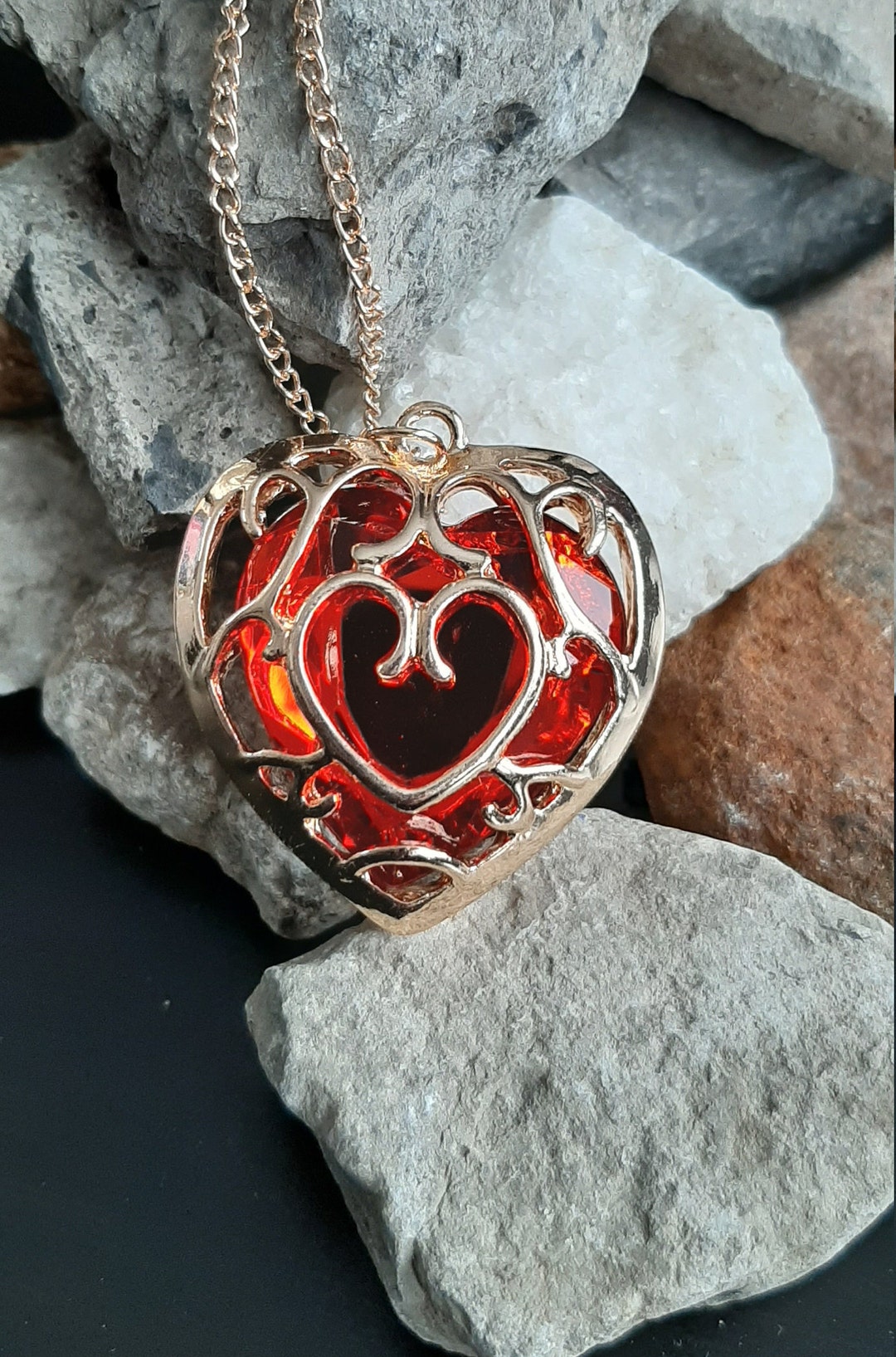Legend of Zelda Heart Container Necklace, Zelda Heart Necklace, the ...
