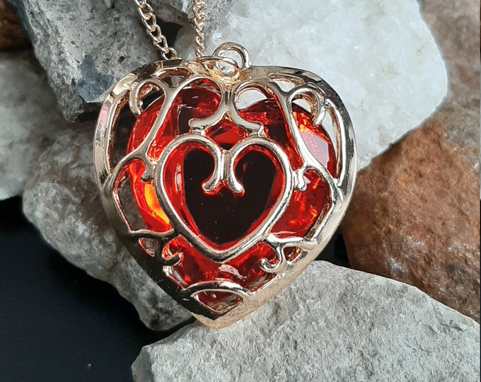 Legend of Zelda Heart Container Necklace Zelda Heart - Etsy