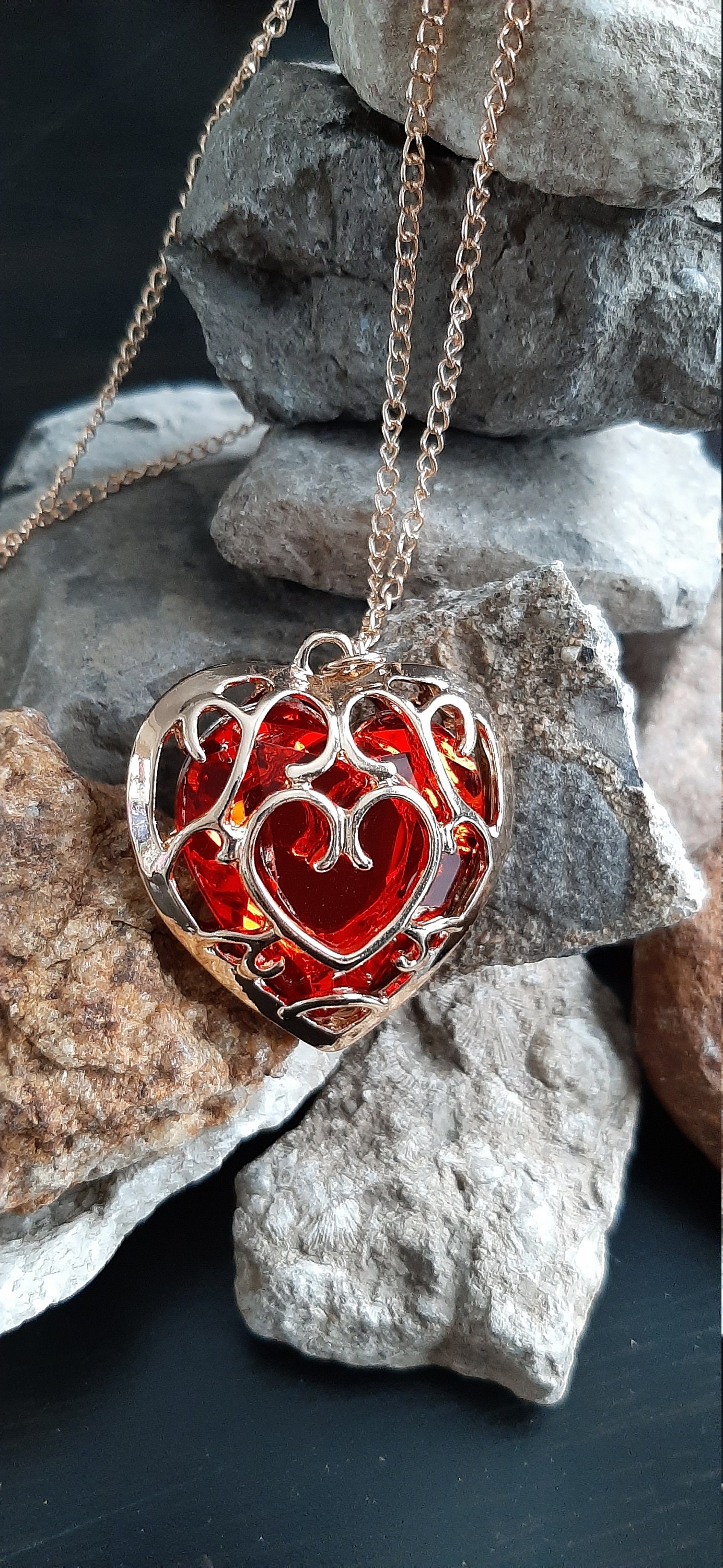 Legend of Zelda Heart Container Necklace Zelda Heart - Etsy