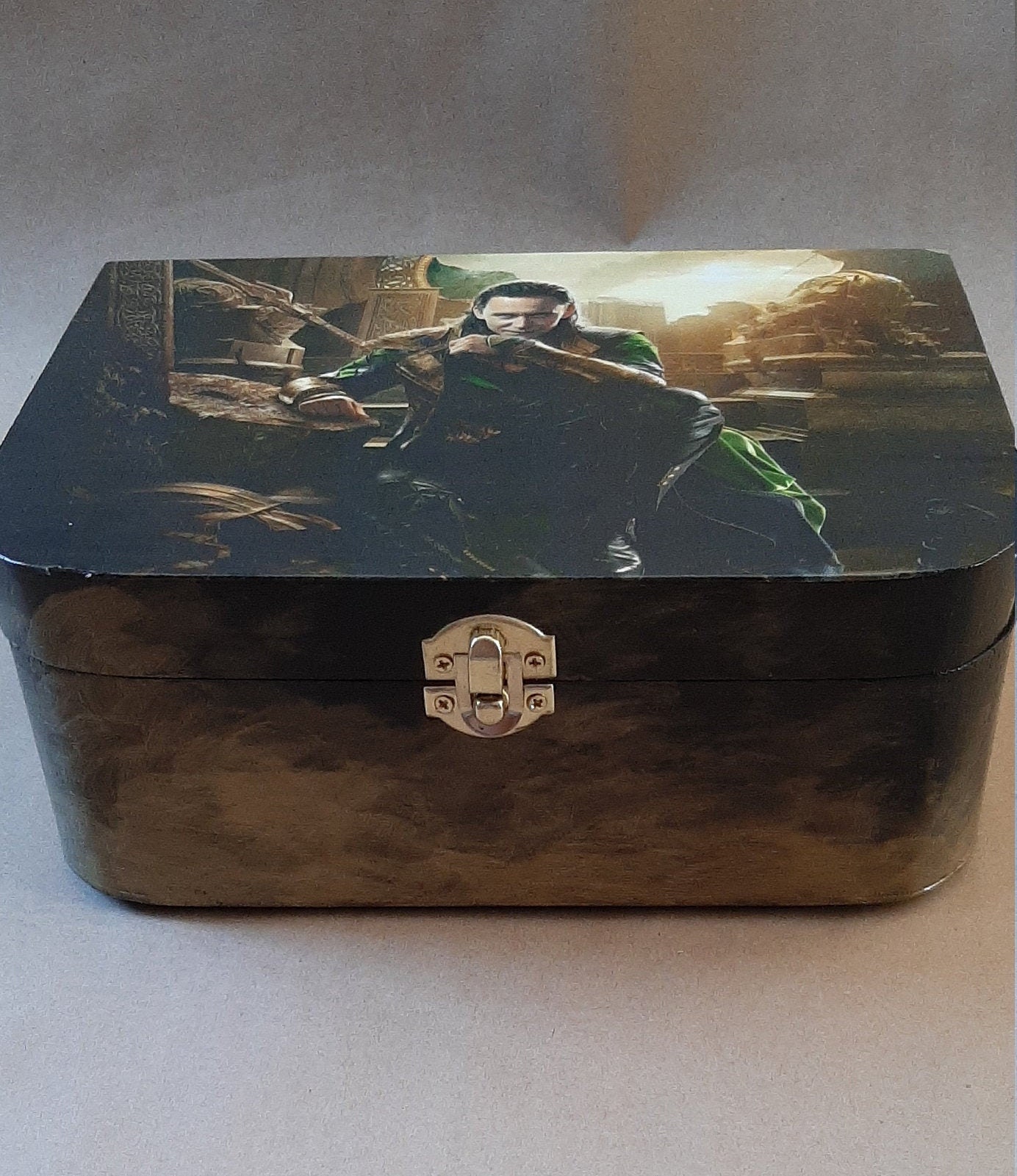 Loki wooden box Marvel Loki Keepsake box Loki Storage box | Etsy