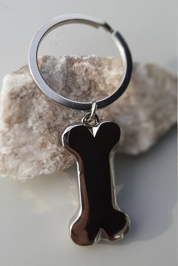 Dog bone key chain Solid metal dog lover key chain Bone key | Etsy