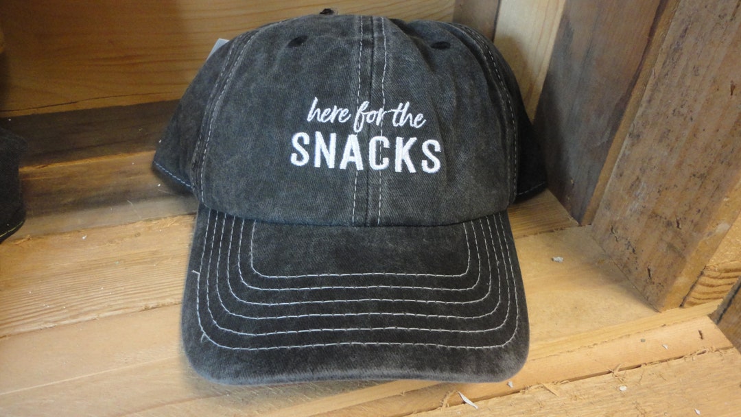 Here for the Snacks - Baseball Cap - Etsy