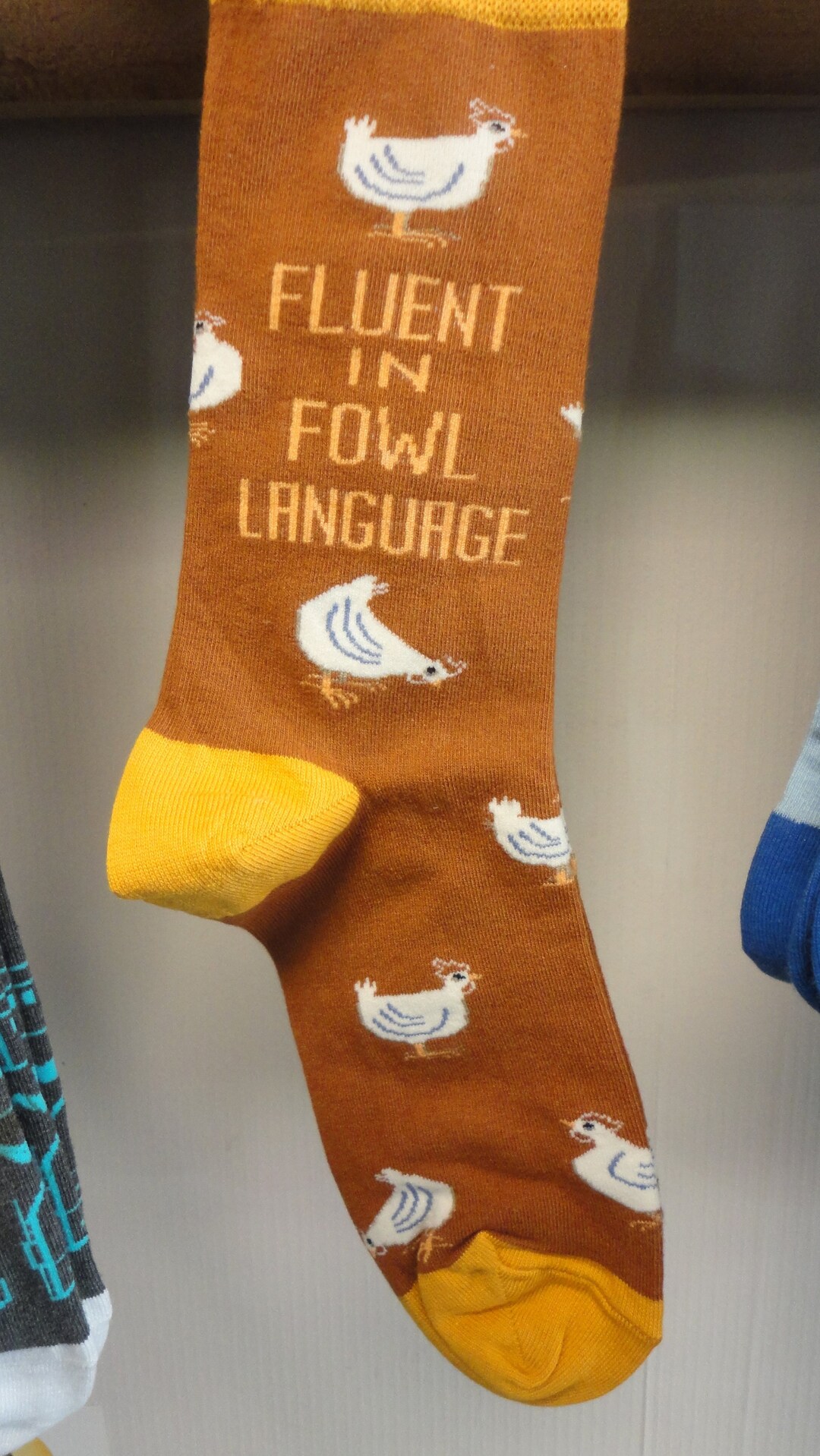 Socks -chickens-fluent in Fowl Language - Etsy