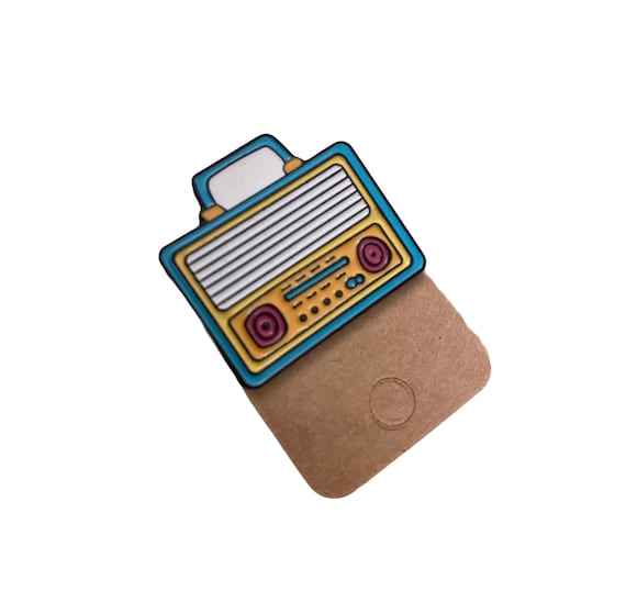 Vintage Retro Radio Pinradio Pin Badgefunny Pinscute - Etsy