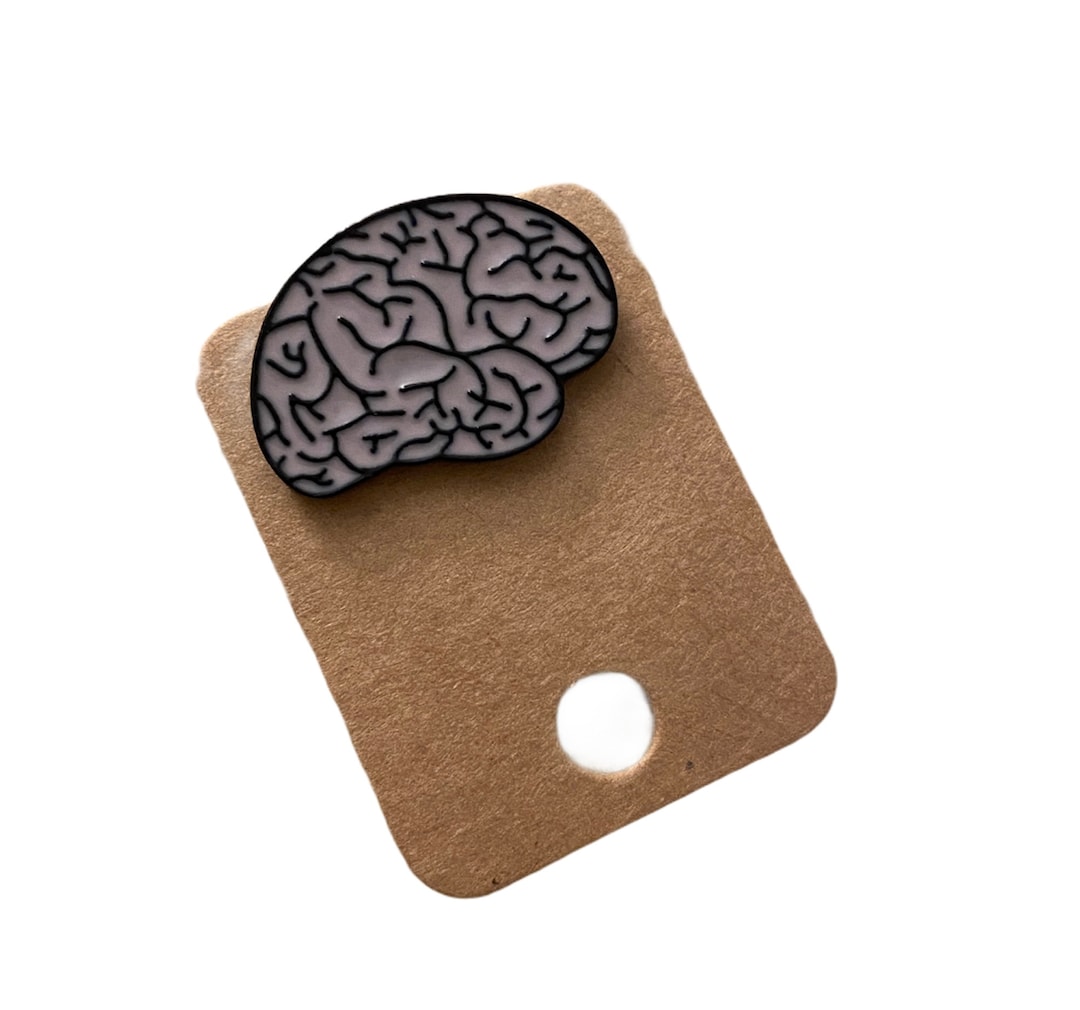 Brain Pin,brain Enamel Pin Badge,brain Enamel Pin,brain Lapel Pin,cute ...