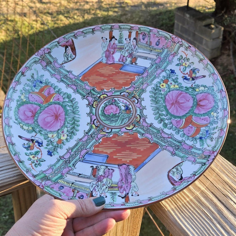 Rose Medallion Plate - Etsy