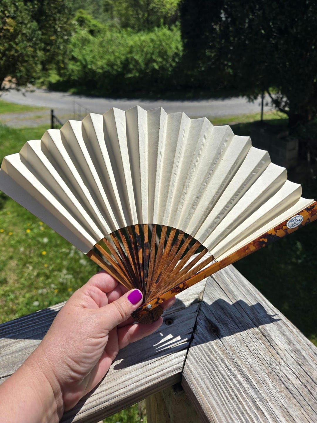 Vintage Chinese Hand Fan Folding - Etsy