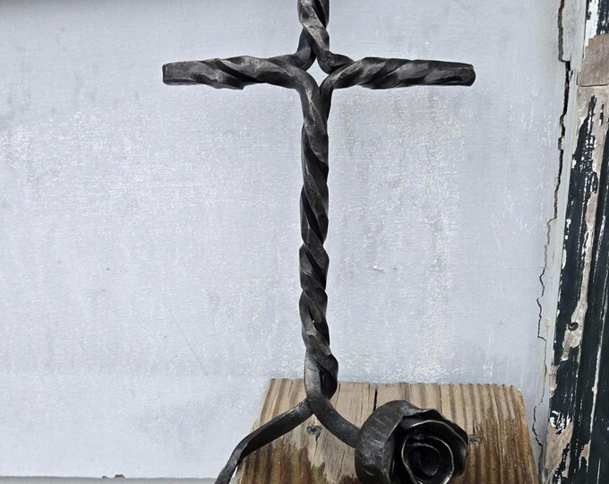 Vintage Hand Forged Cross - Etsy
