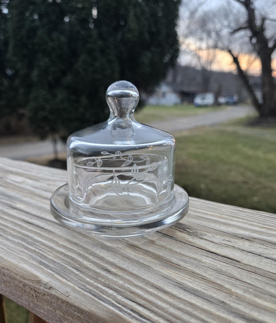 Vintage Covered Butter Dish Small Round Heritage by Princess House - Etsy