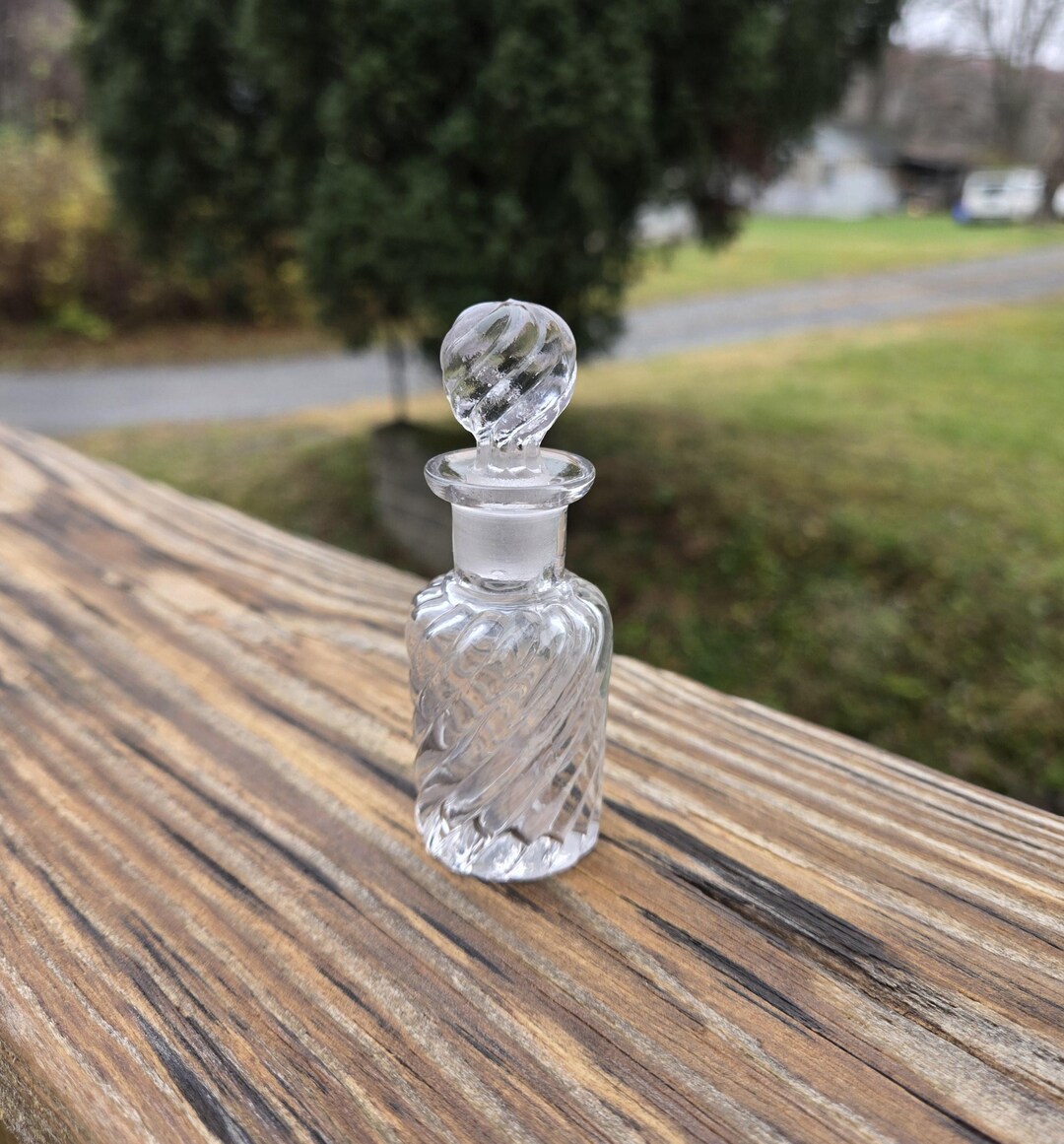 Vintage Baccarat Mini Perfume Bottle Crystal Swirl - Etsy