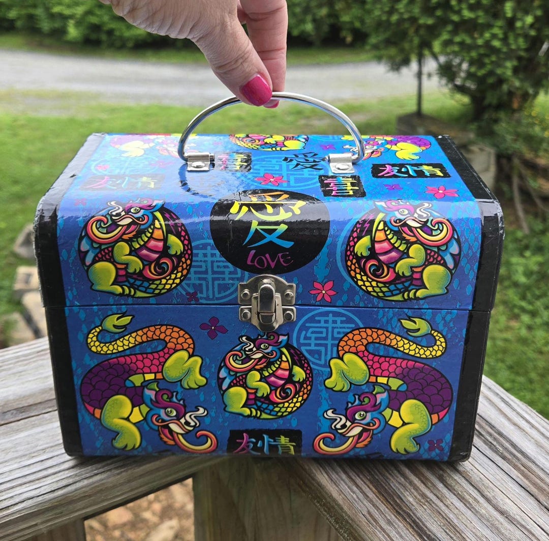 Vintage Lisa Frank Mini Trunk Dragon - Etsy
