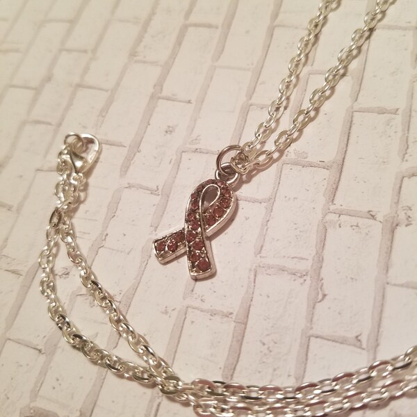 Purple Ribbon Charm - Etsy