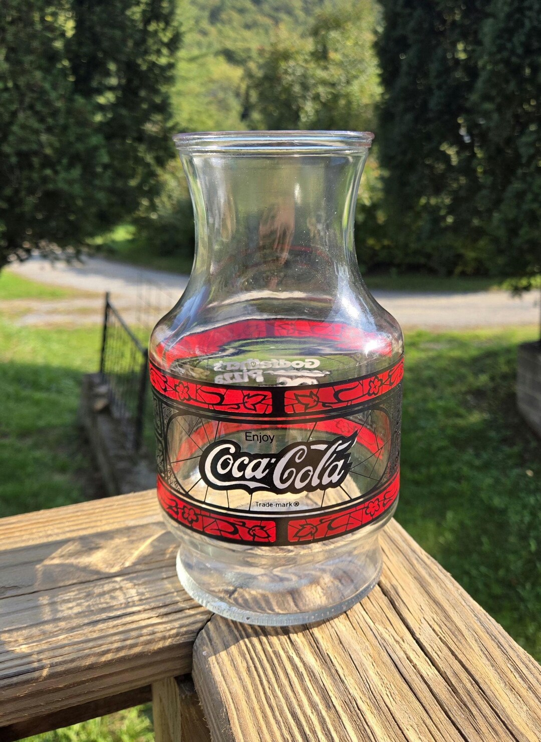 Vintage Coca-cola Godfather's Pizza Glass Pitcher - Etsy
