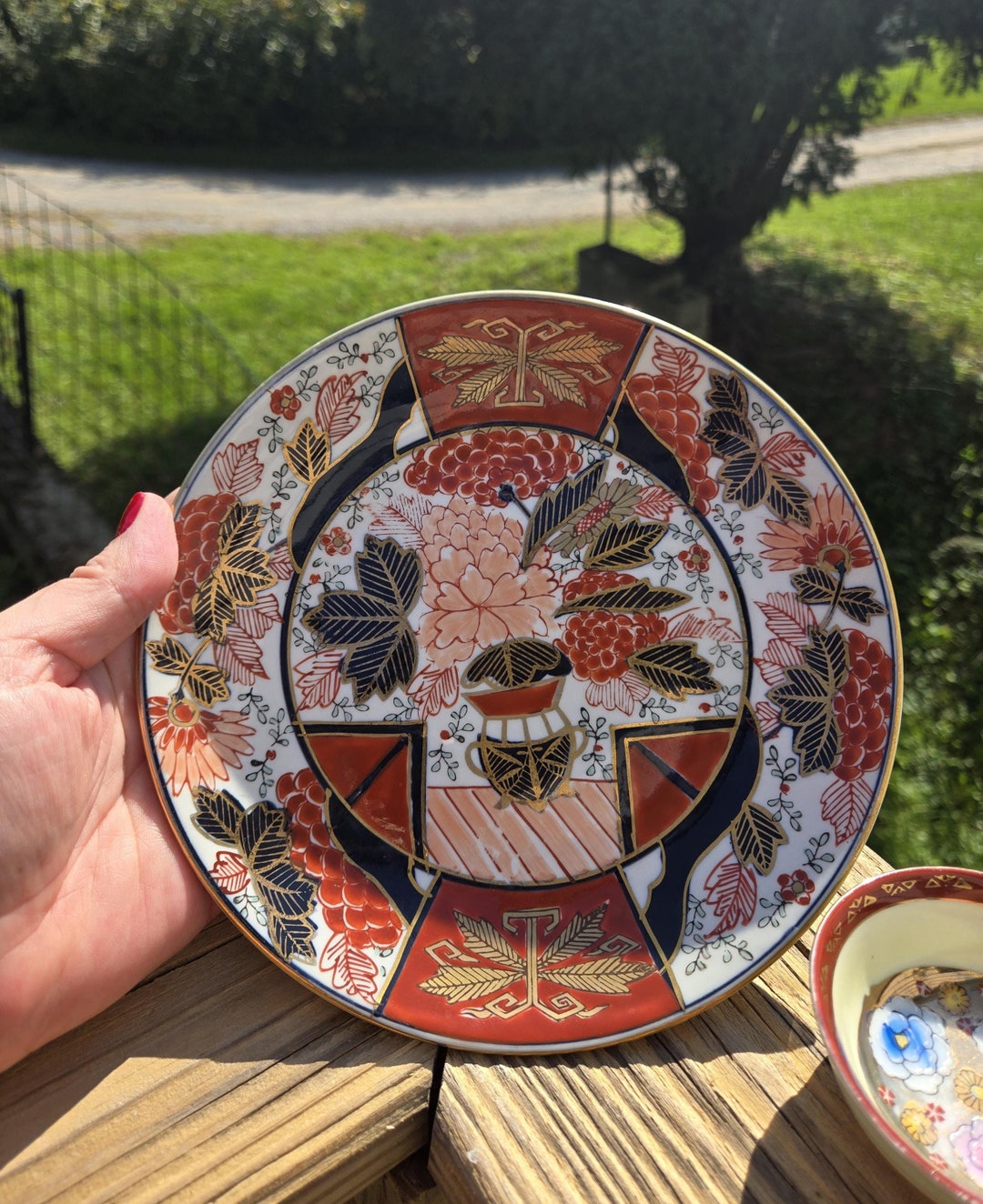 Vintage Japanese Gold Imari Plate, Hand Painted 1970s Plate - Etsy