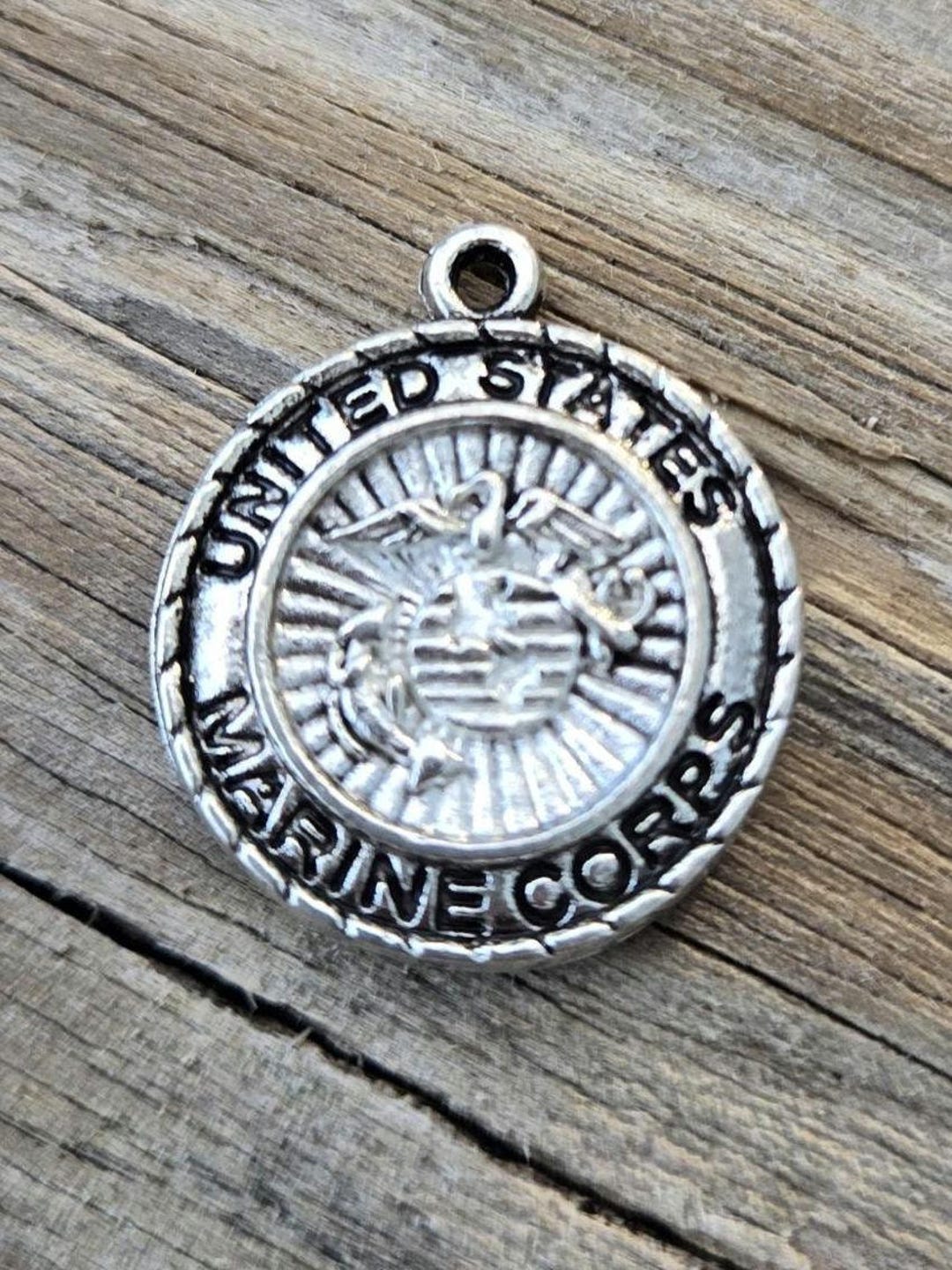 Silver USMC Charm 20mm - Etsy
