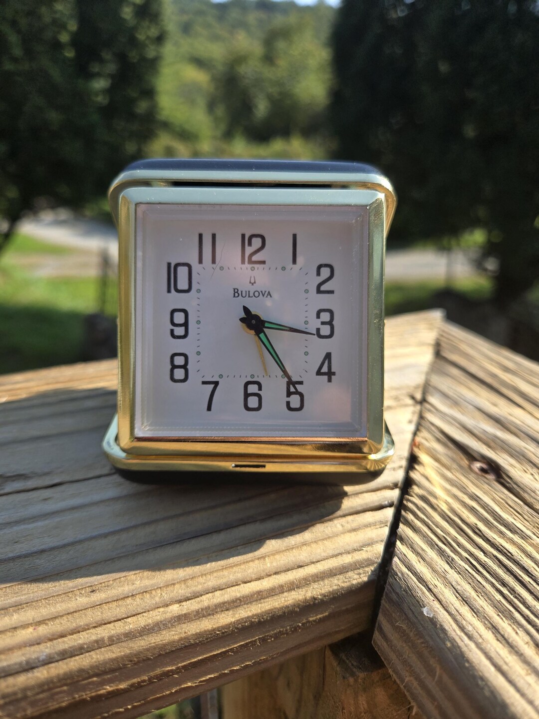 Vintage Bulova Travel Clock, Bulova Reliable Travel Alarm Clock Black ...