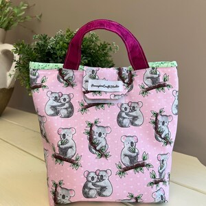 Handmade Cute Koala Insulated Lunch Box, Back to School, Pink Girls ...