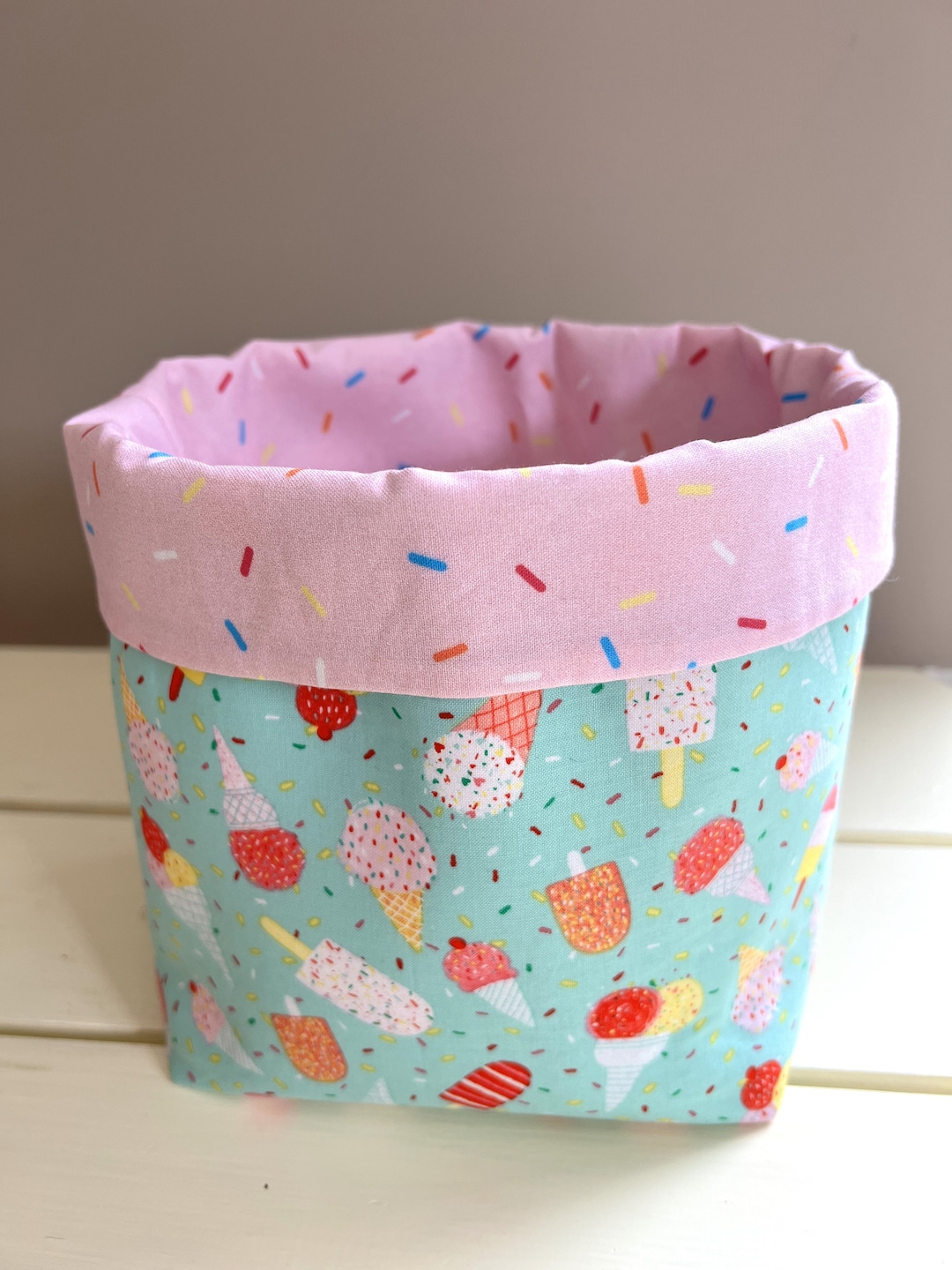 Ice Cream and Sprinkles Basket, Party Basket, Gift Basket, Handmade ...