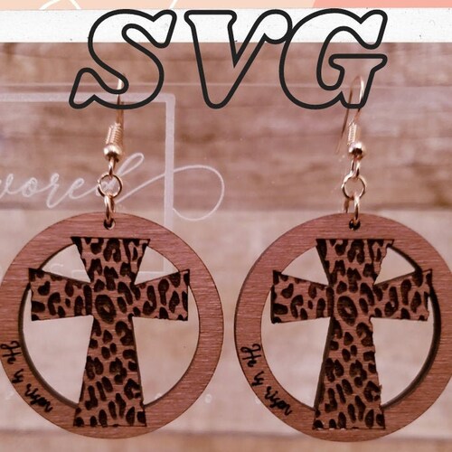 Cross Earring SVG | Etsy
