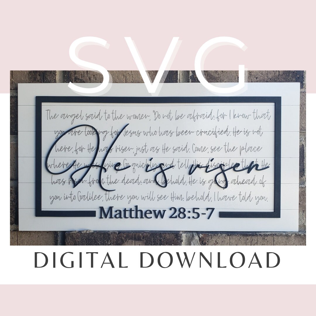 He is Risen Sign SVG - Etsy