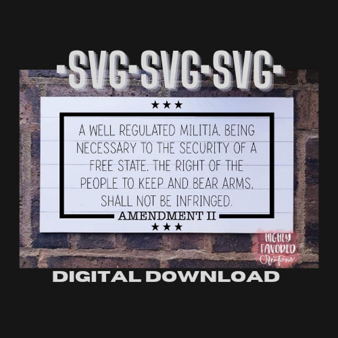 2nd Amendment SVG - Etsy
