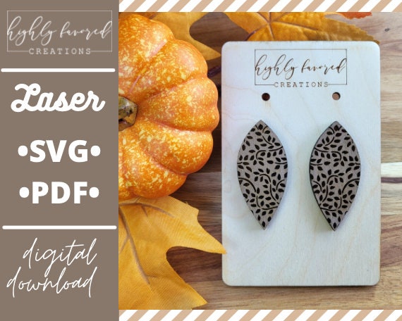 Fall Leaf Earring SVG Bundle - Etsy