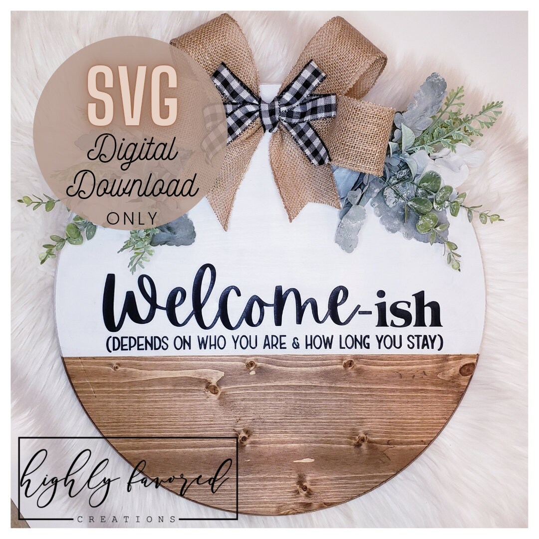 Welcome-ish SVG - Etsy