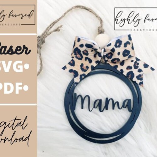 Mama Car Charm Car Charm Keychain Laser Cut File SVG - Etsy