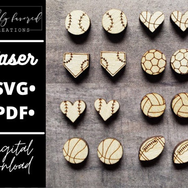 Stud Earrings Svg - Etsy