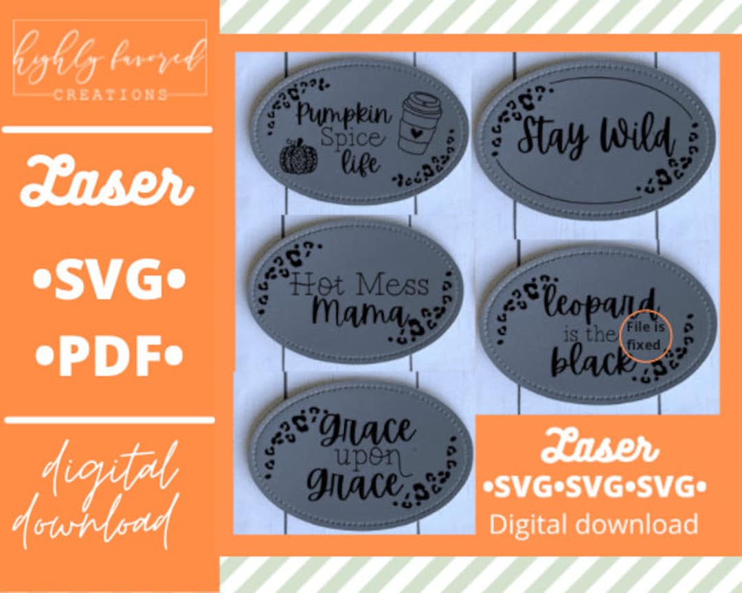 Oval Hat Patch SVG Bundle - Etsy